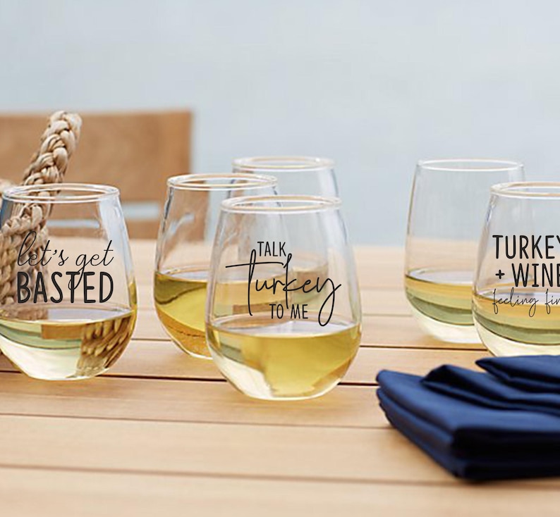 Friendsgiving Wine Glasses - Personalized Wine Glass - Glasses for ...