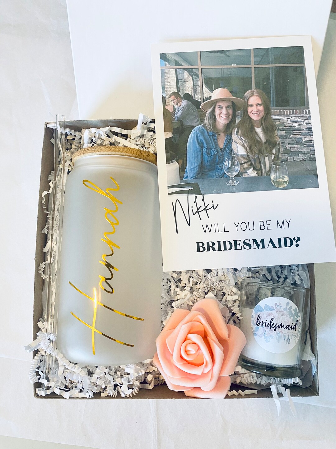 Personalized Bridesmaid Proposal Gift Box Set, Bridal Proposal Polaroid ...
