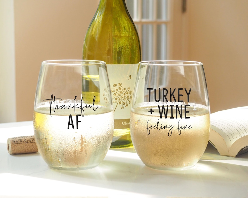 Friendsgiving Wine Glasses - Personalized Wine Glass - Glasses for ...