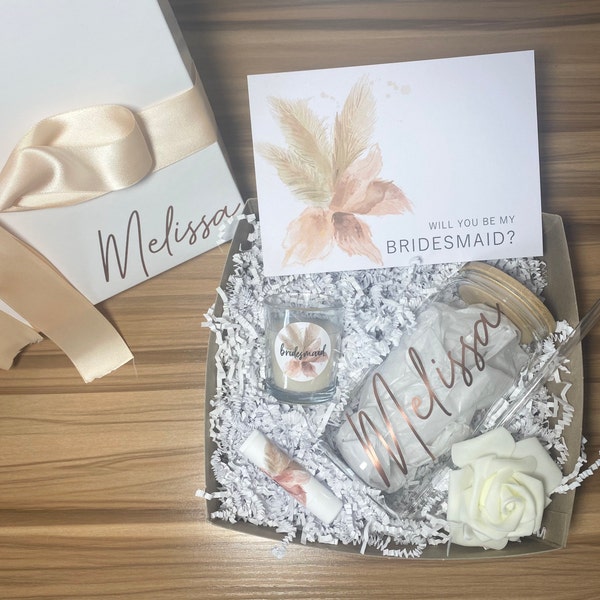 Rustic Bridesmaid Proposal Set Box - Etsy