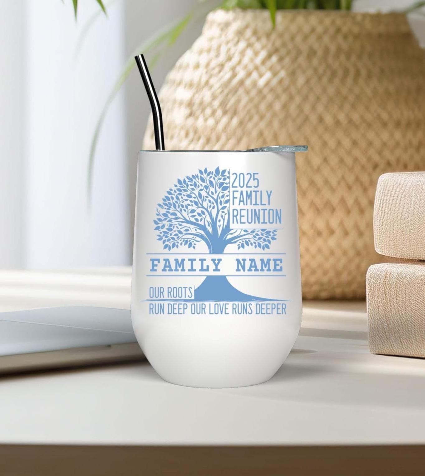 Personalized Family Reunion Wine Tumbler: Stainless Steel Keepsake - Etsy
