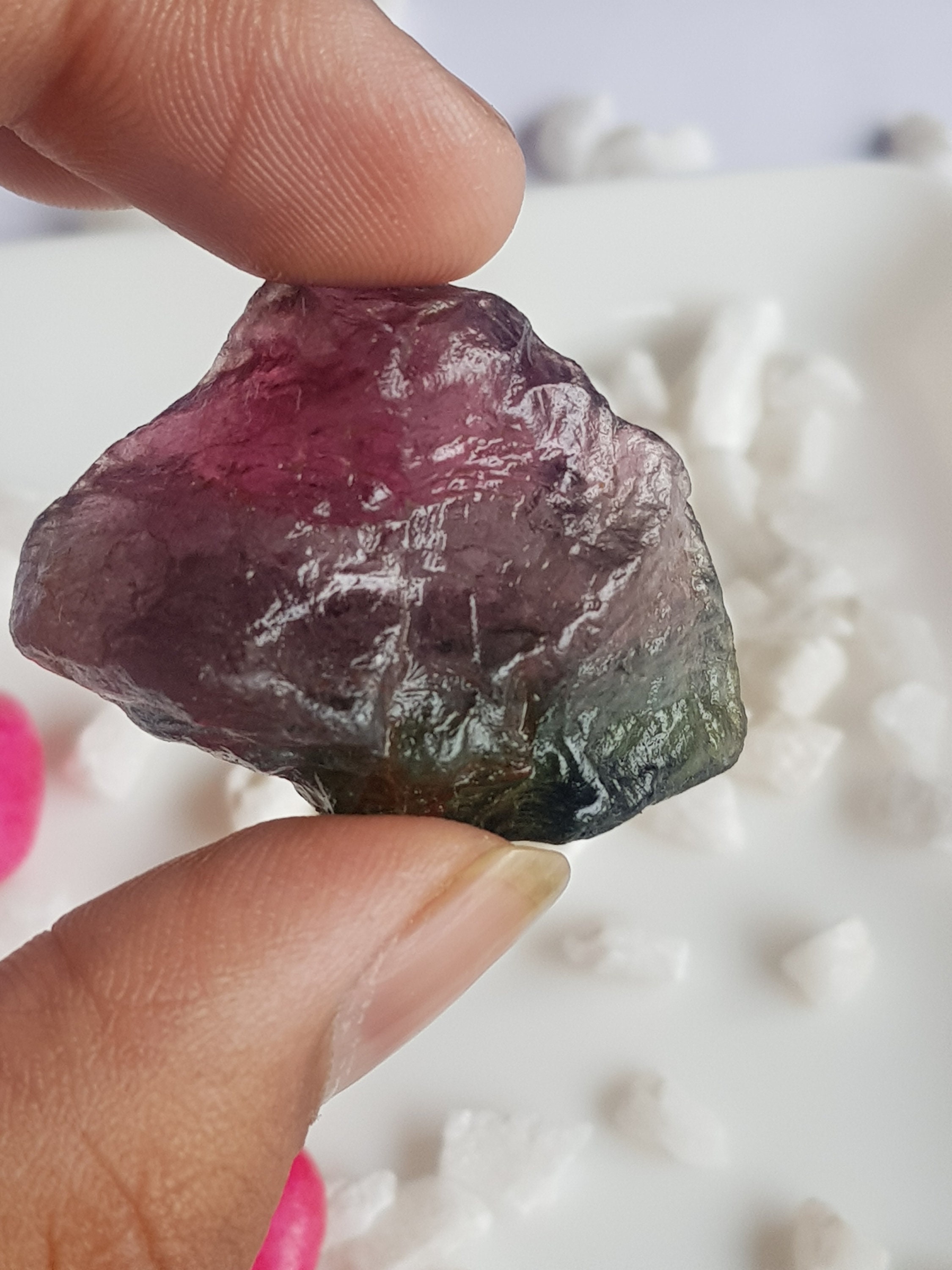 Bicolor Tourmaline Rough Tourmaline Crystals Raw Tourmaline - Etsy