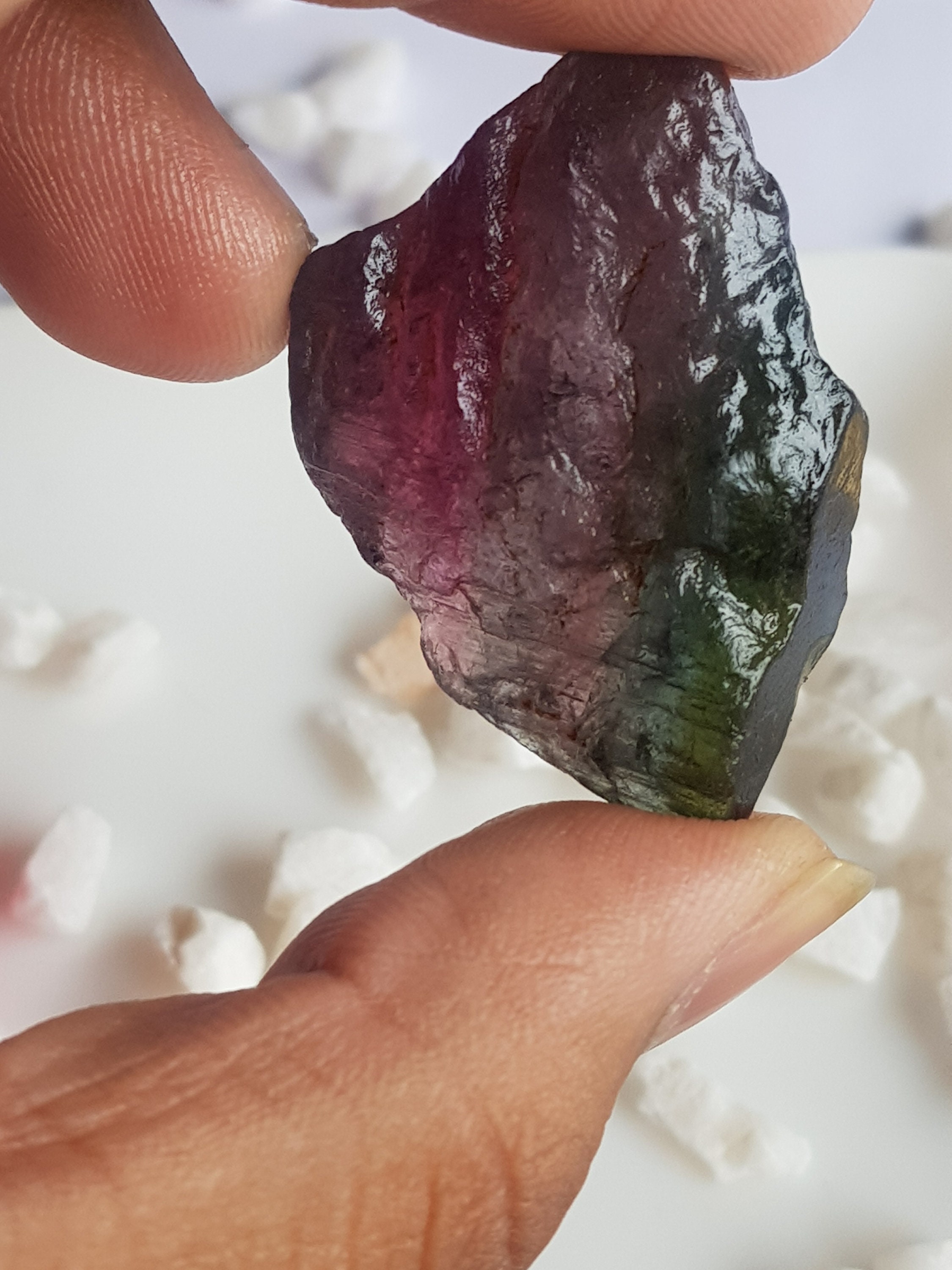 Bicolor Tourmaline Rough Tourmaline Crystals Raw Tourmaline - Etsy
