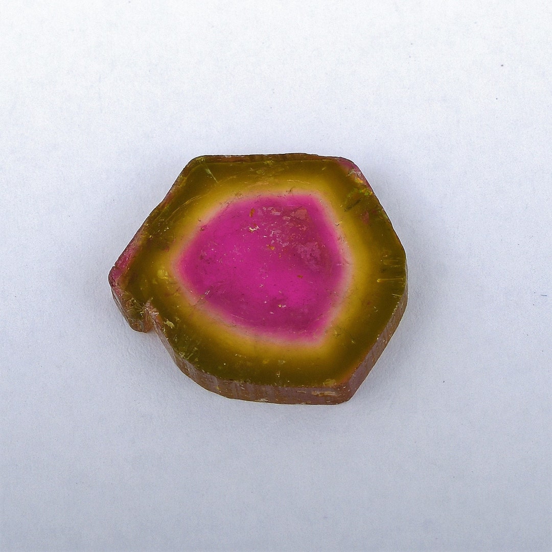 Bi-color Tourmaline Watermelon Slices. Tourmaline Watermelon Gemstone ...