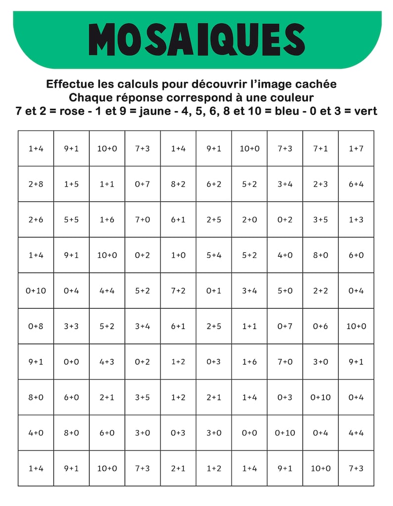 Calculs À Imprimer – Feuille De Calcul À Imprimer – XJZV