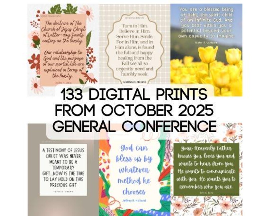 October 2025 Complete General Conference Quotes (133 Quotes Total) - Etsy
