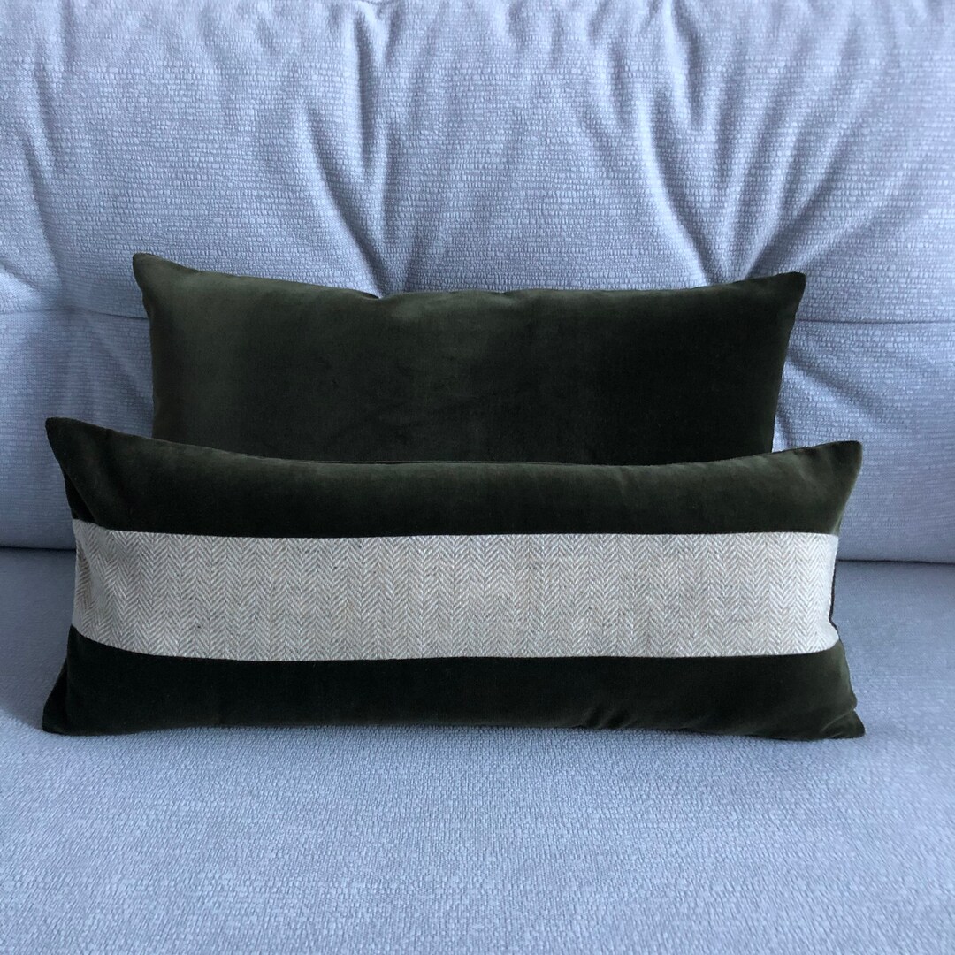 Green Velvet Cushion, Green Velvet Throw Pillow, Velvet Throw Pillow ...