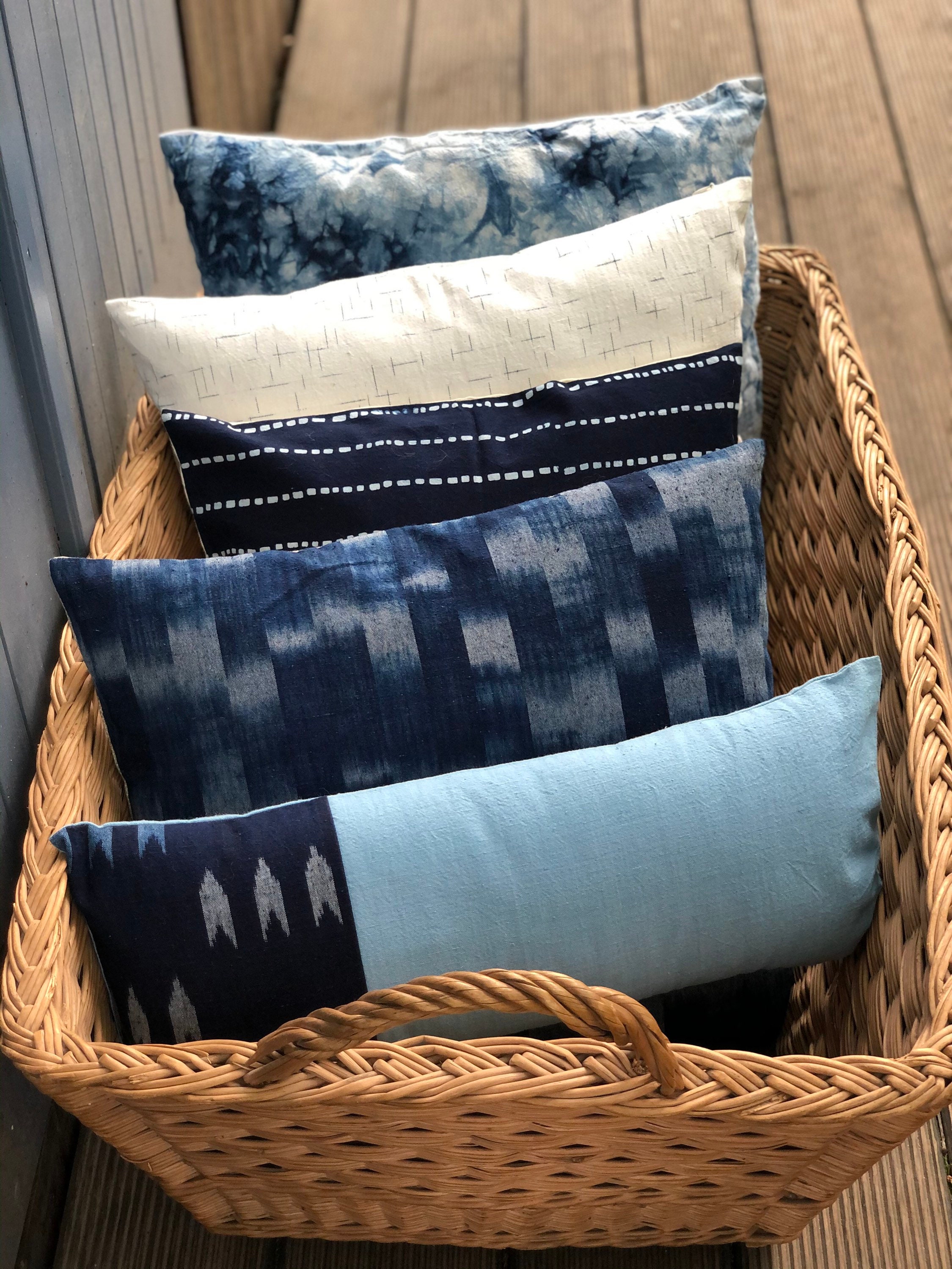 Blue Japan Japanese pillow ready to ship pillow indigo | Etsy