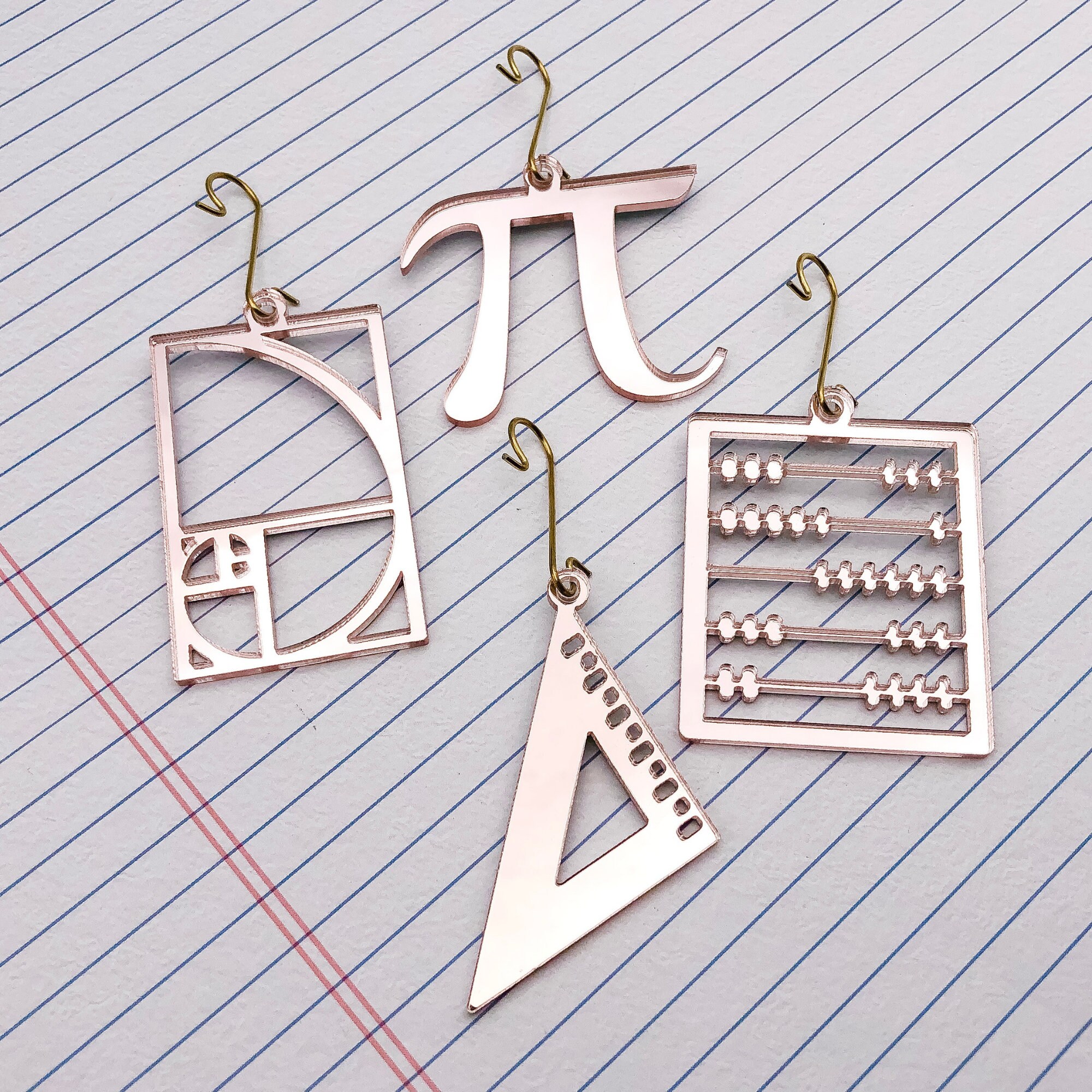 Math Ornaments Mirror Acrylic Christmas Ornaments - Etsy