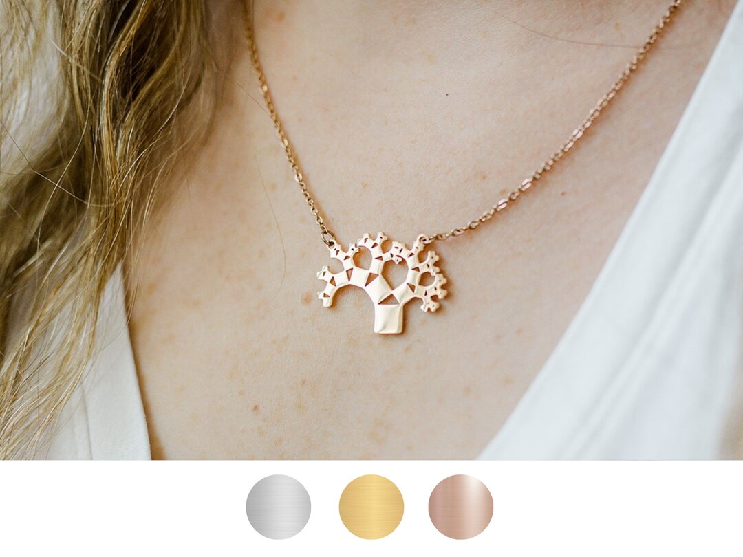 Pythagoras Tree Necklace, Fractal Necklace, Math Gift, Math Necklace ...