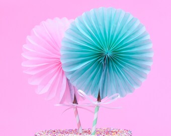 Fan Cake Topper - Etsy UK