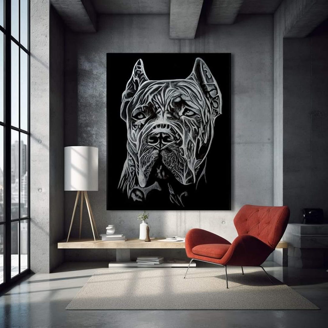 Cane Corso Art Print, Acrylic Painting Print of Italian Mastiff, Dog ...