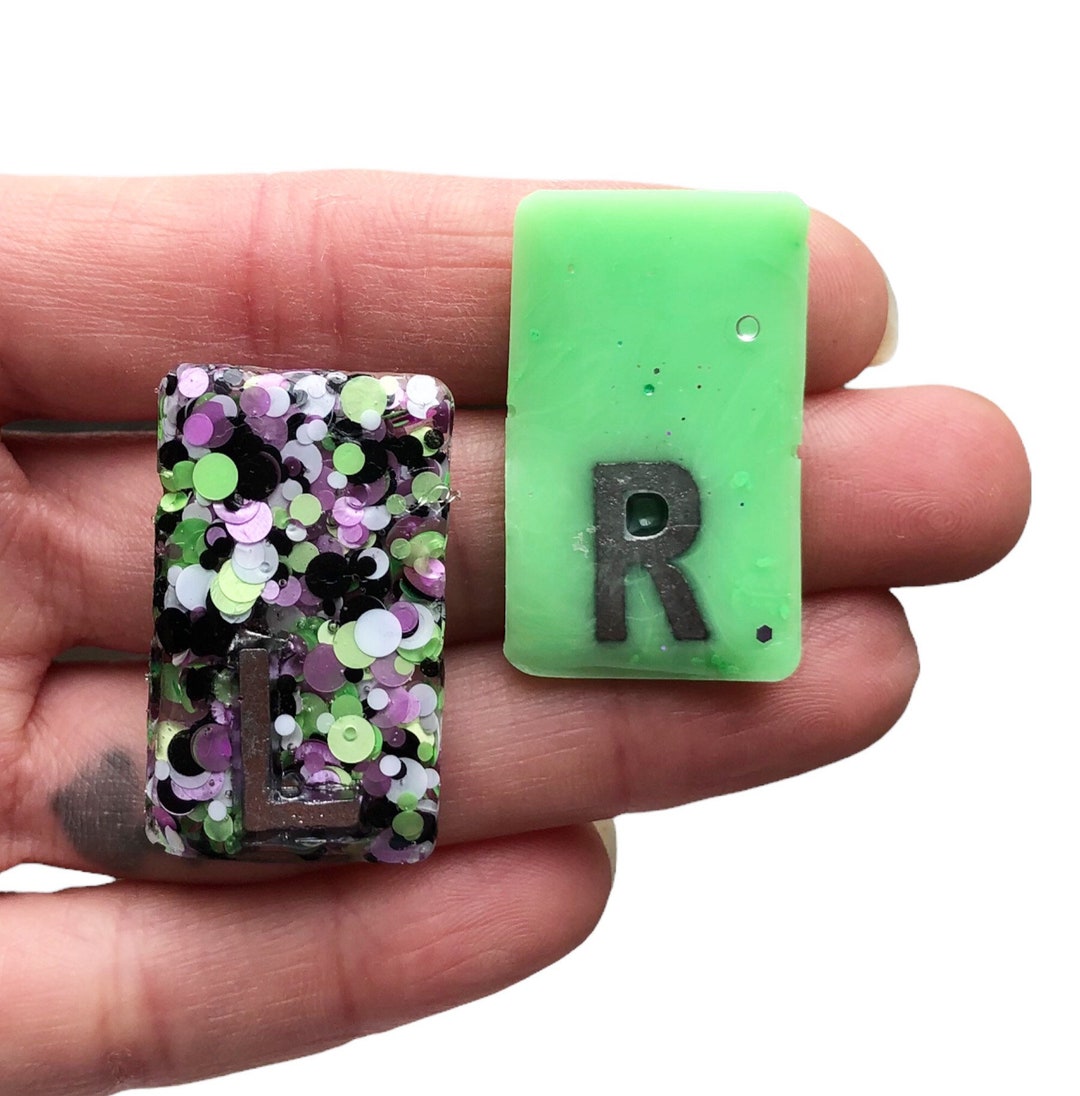 Matt Glitter and Solid Green X-ray Markers, Add Numbers or Initials - Etsy