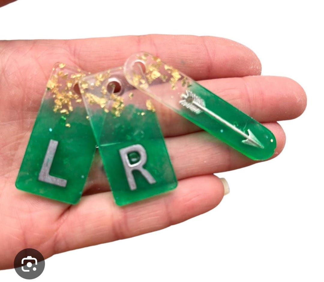 Personalized X-ray Markers | Green Gold Flake Radiology Markers - Etsy