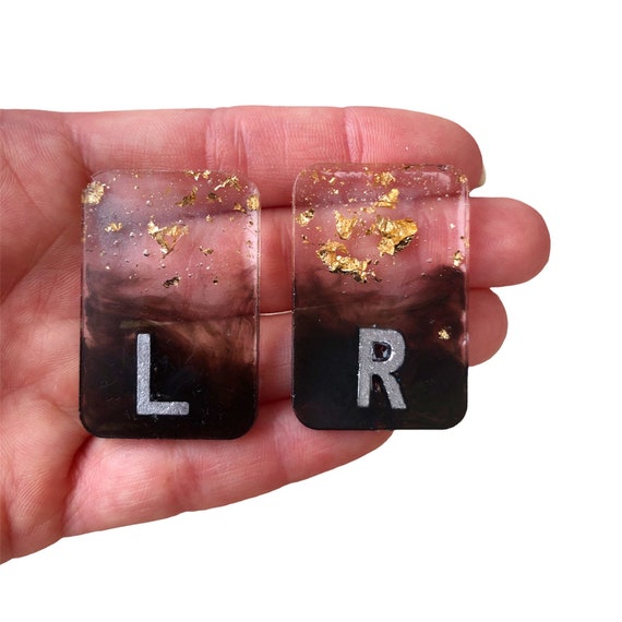 Black and Gold Ombre Rectangle Xray Markers Add up 3 Initials - Etsy