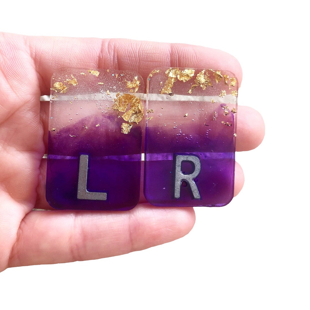 Purple and Gold Ombre Rectangle Xray Markers Add up 3 Initials or ...