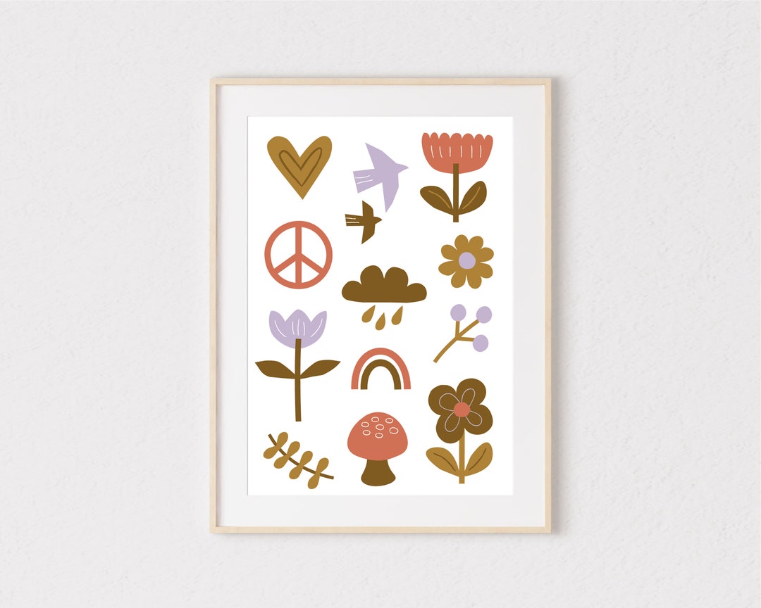 Peace & Stuff Art Print Kids Wall Art Peace Sign Art Print Nursery ...