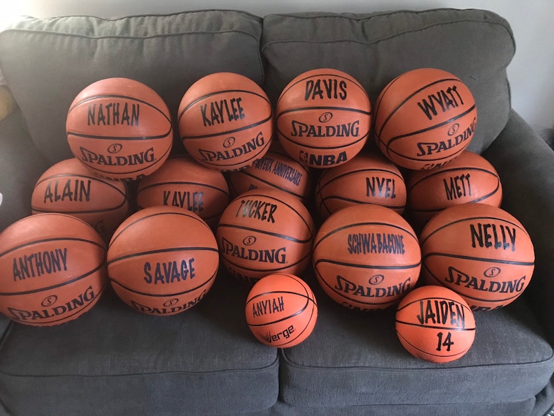Personalized Basketballs With Name or Logo Regulation or Mini Balls - Etsy