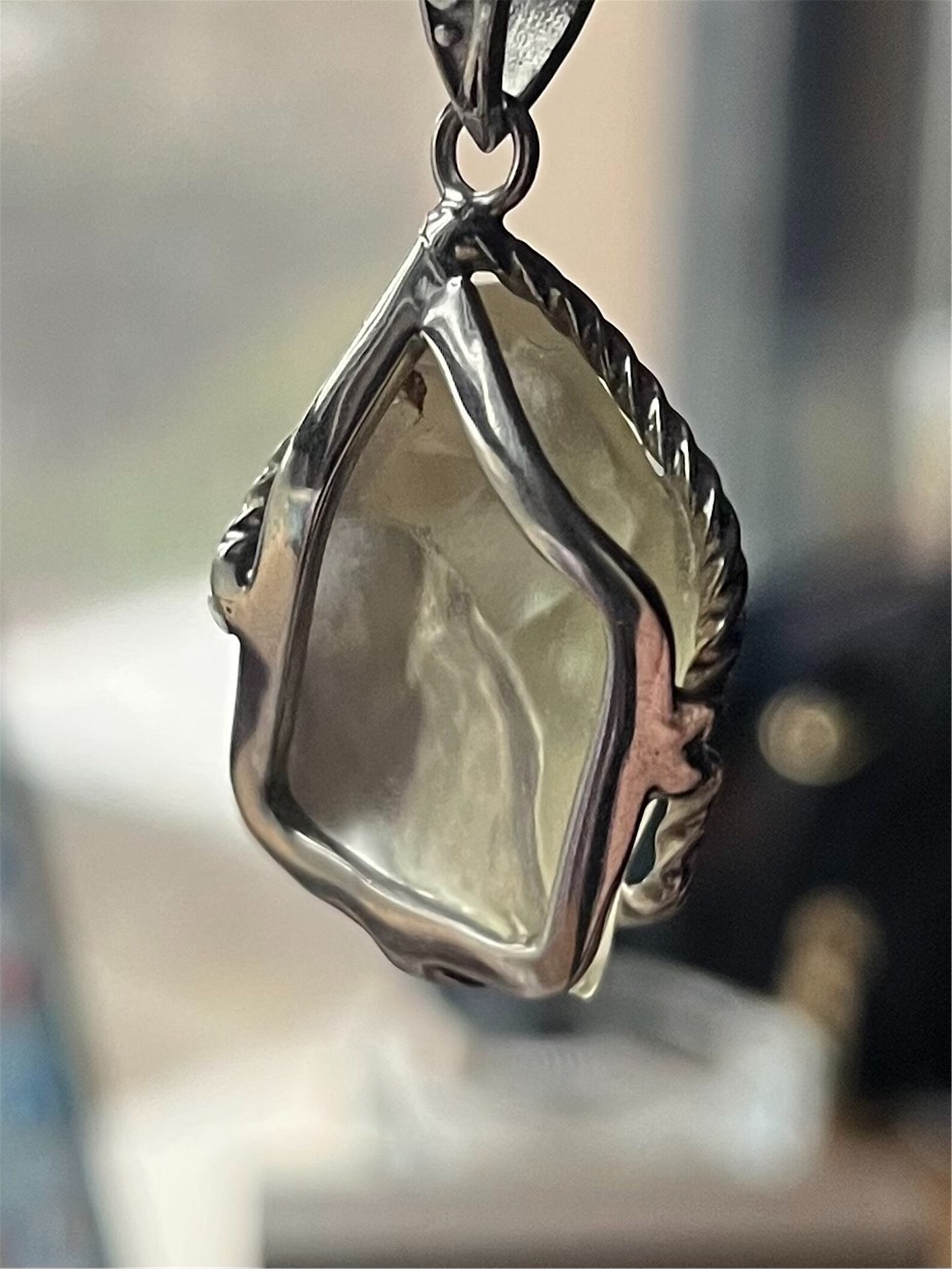 Natural Libyan Gold Meteorite/ Rare Libyan Desert Glass Necklace ...