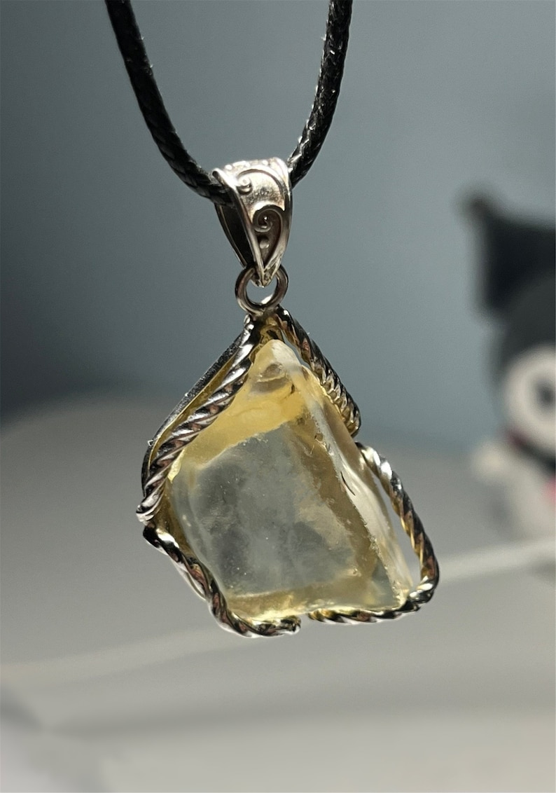 Natural Libyan Gold Meteorite/ Rare Libyan Desert Glass Necklace ...