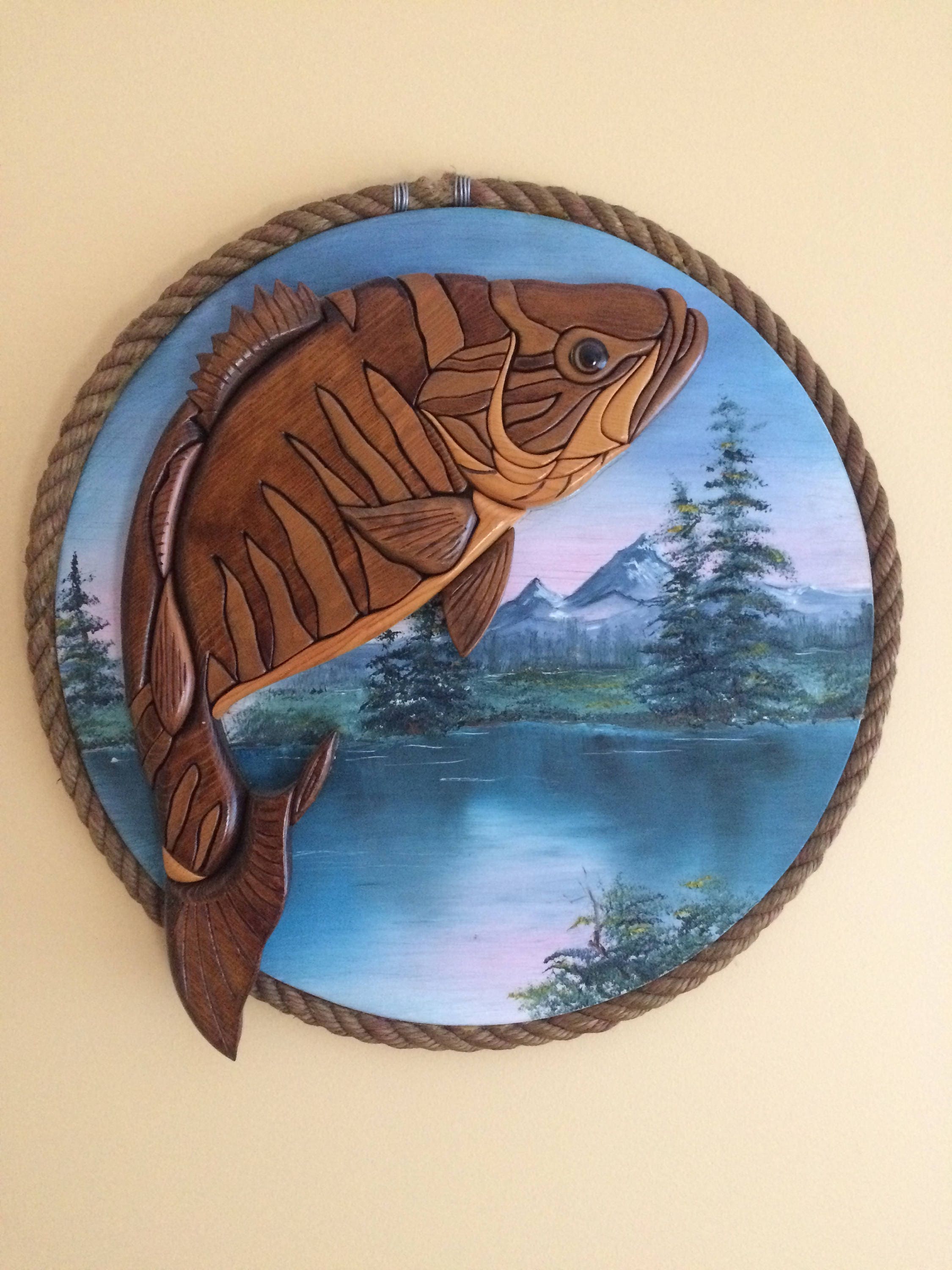 Fish Intarsia Wall Art - Etsy