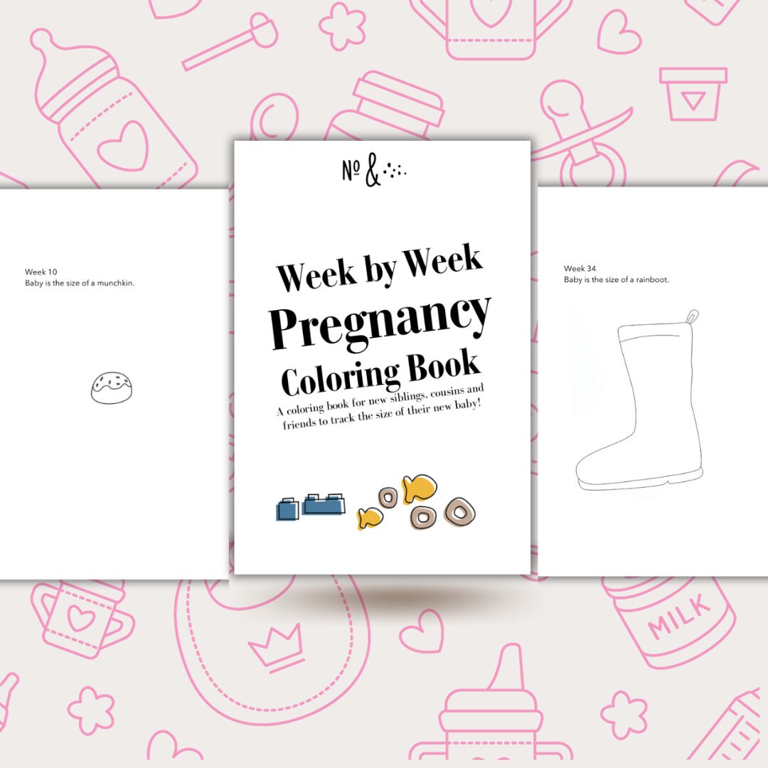 New Baby Coloring Book, Bump to Baby Book, New Sibling/new Cousin Gift ...