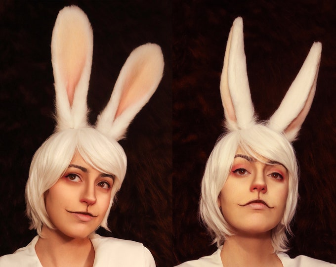 Poseable White Rabbit Ears - (rabbit Ears, Cosplay, Furry, Hare) - Etsy