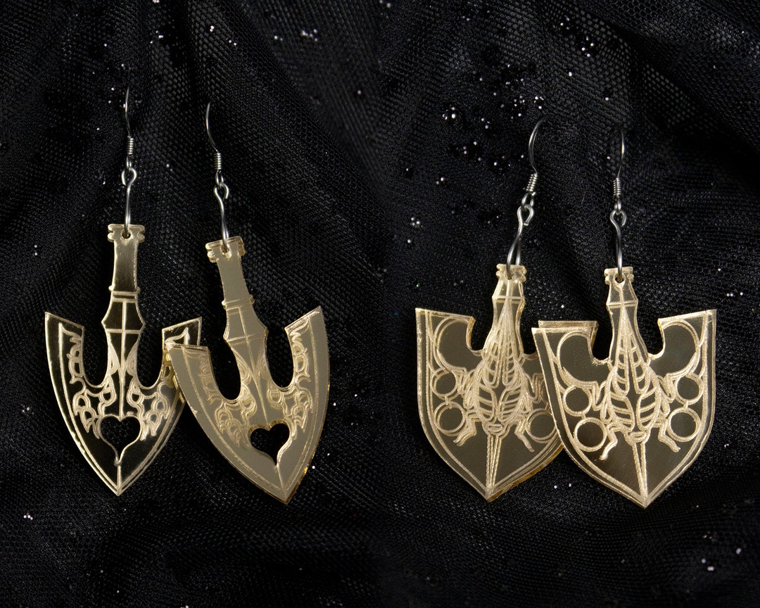 Golden Stand Arrow Earrings - Etsy