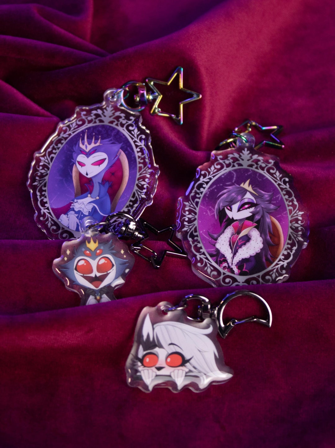Helluva Boss Acrylic Keychains - Stolas, Octavia, Baby Stolas, Loona - Etsy