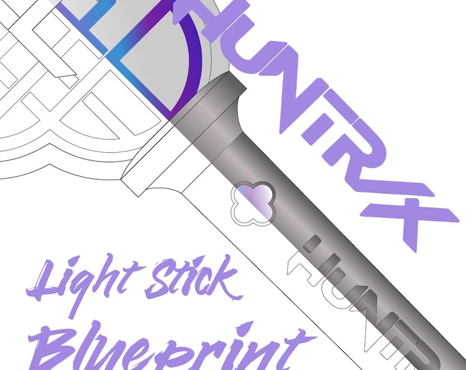 Huntrix Light Stick Prop Blueprint Template (k-pop Demon Hunters) - Etsy
