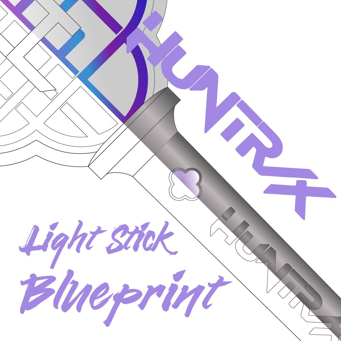 Huntrix Light Stick Prop Blueprint Template (k-pop Demon Hunters) - Etsy