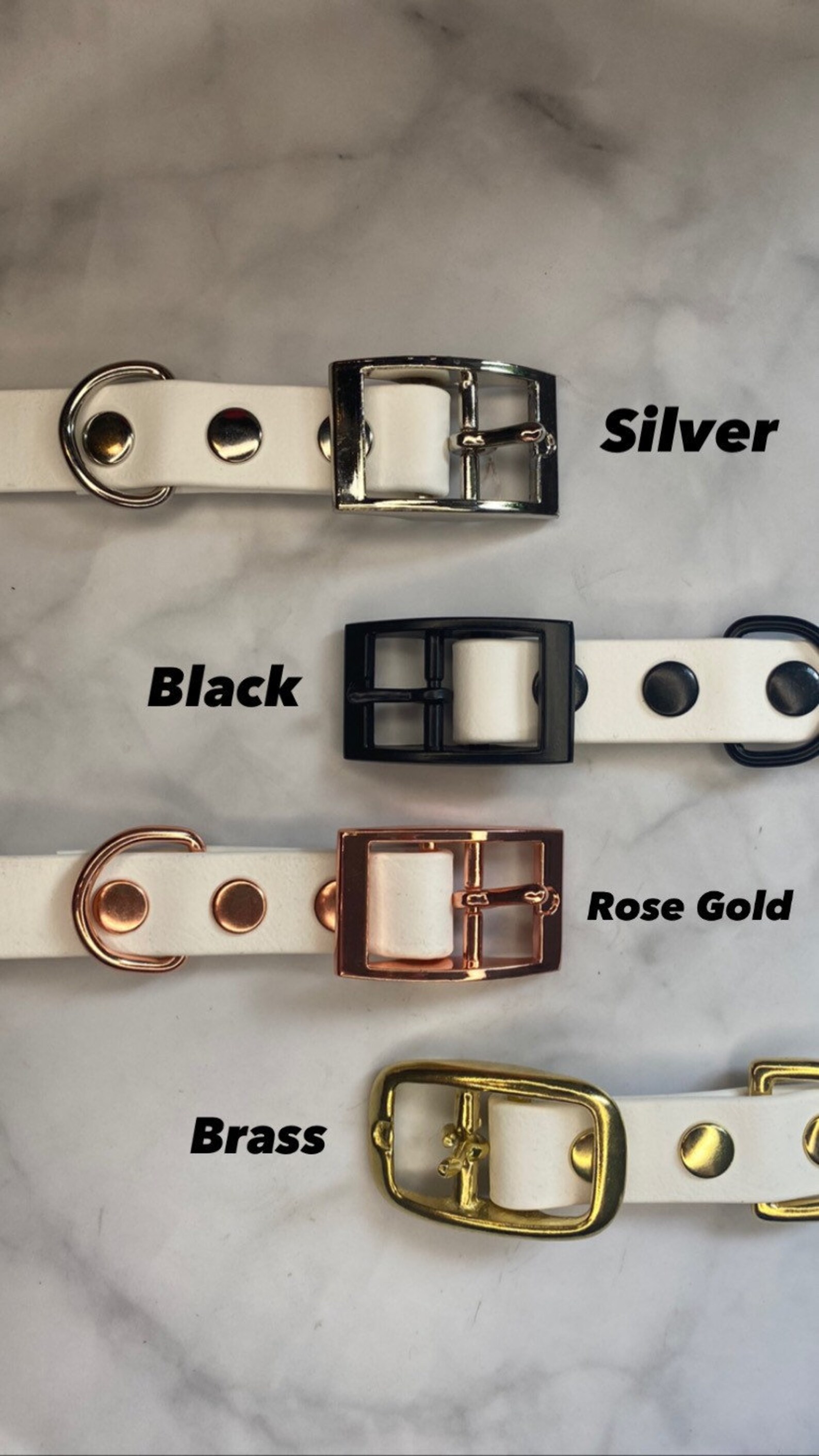 White Biothane Dog Collar - Etsy