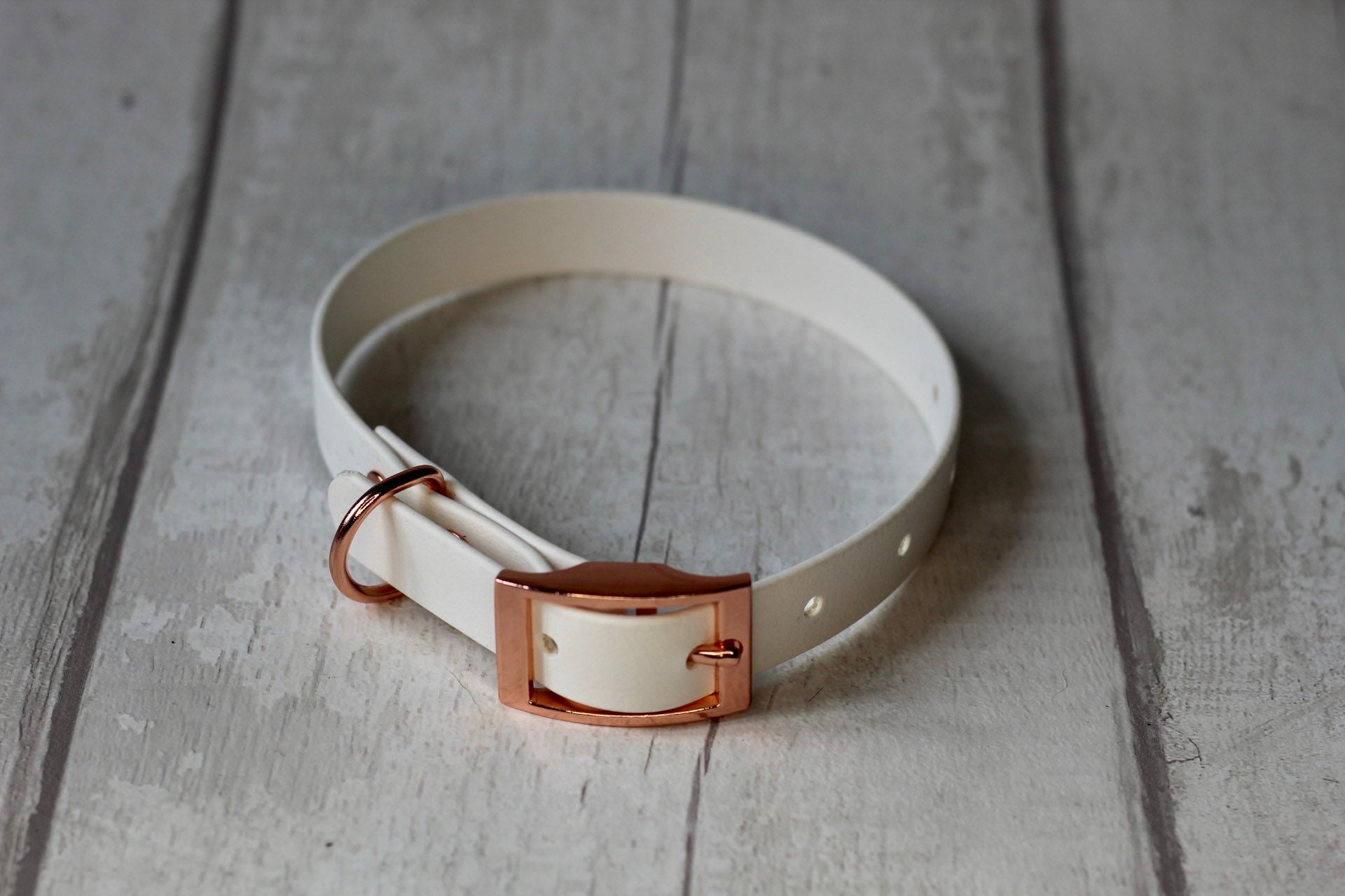 White Biothane Dog Collar - Etsy