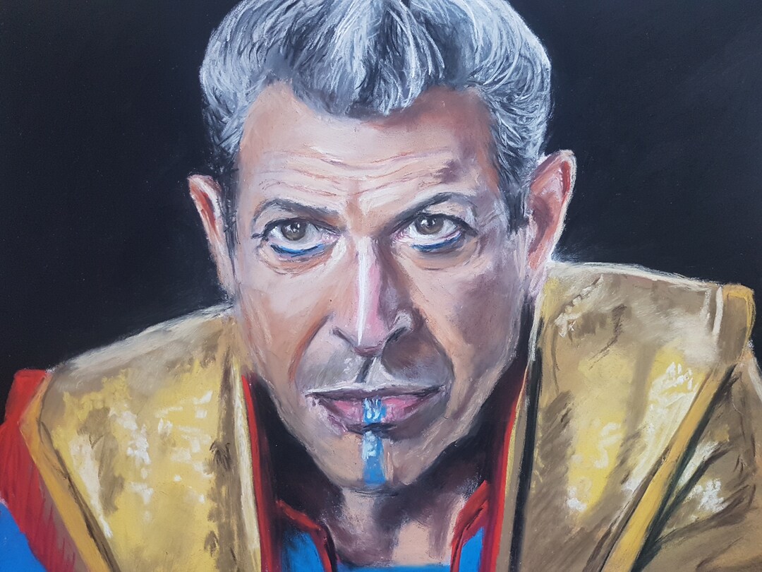 Original Pastel Drawing of Jeff Goldblum as the Grandmaster 30x40cm - Etsy