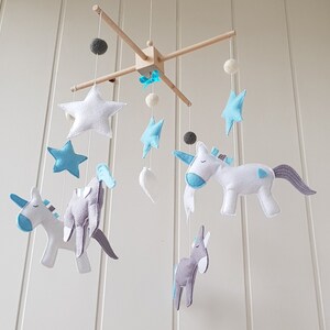 Baby Mobile -unicorn Mobile - Wool Felt Mobile -unicorn Mobile ...