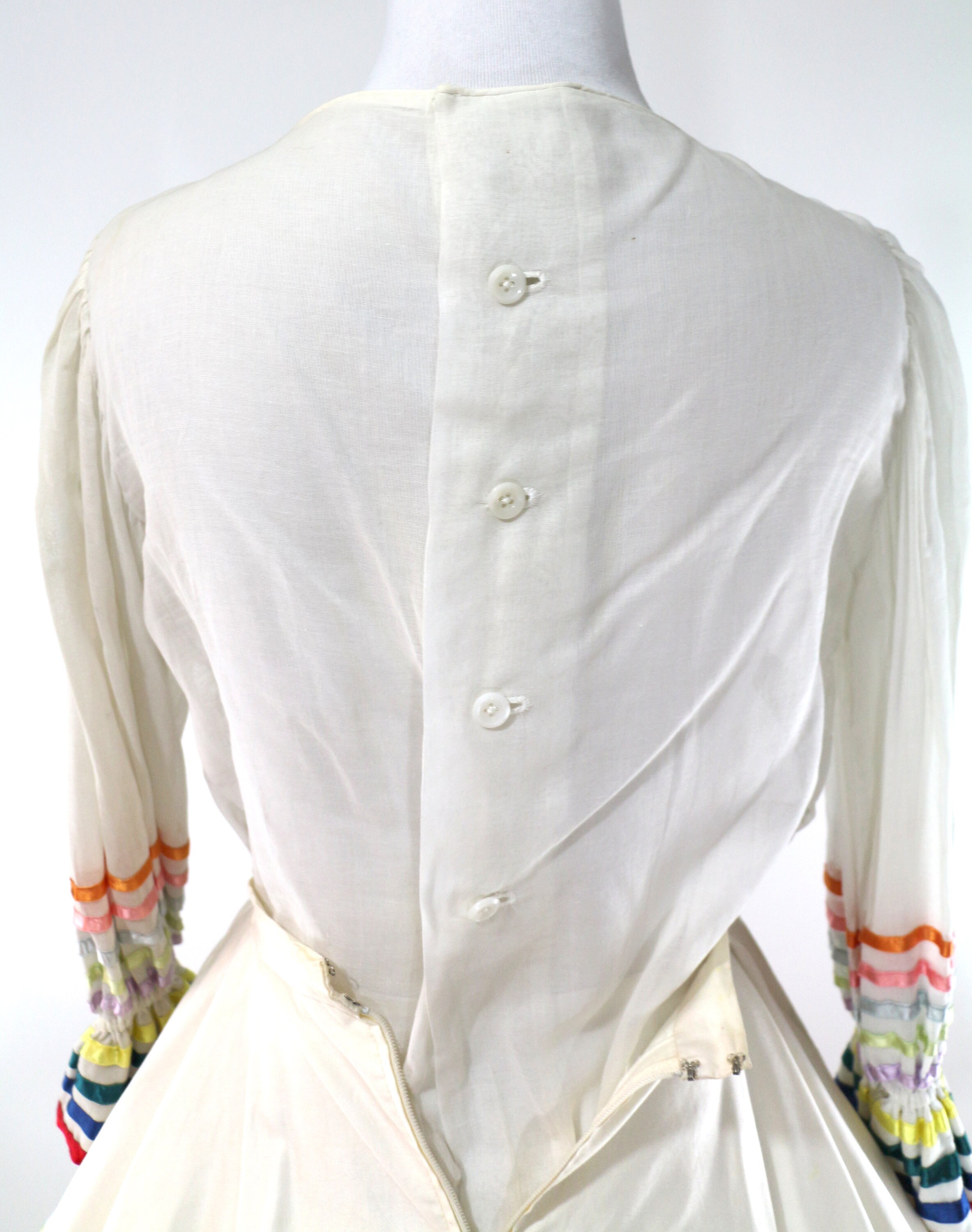 Vintage 1950's White and Rainbow Ribbon Dance Costume - Etsy