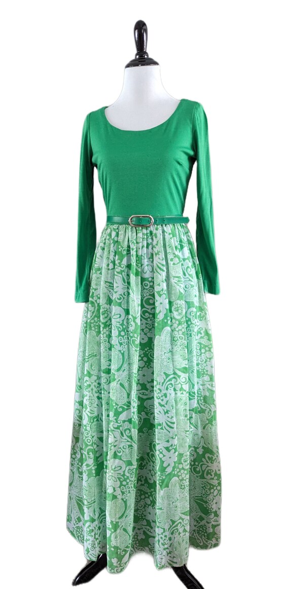 Vintage 1960's Green Miss Elliette Butterfly Print Bo… - Gem
