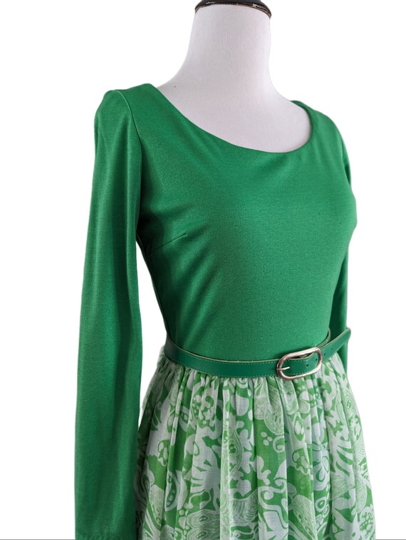 Vintage 1960's Green Miss Elliette Butterfly Print Bo… - Gem