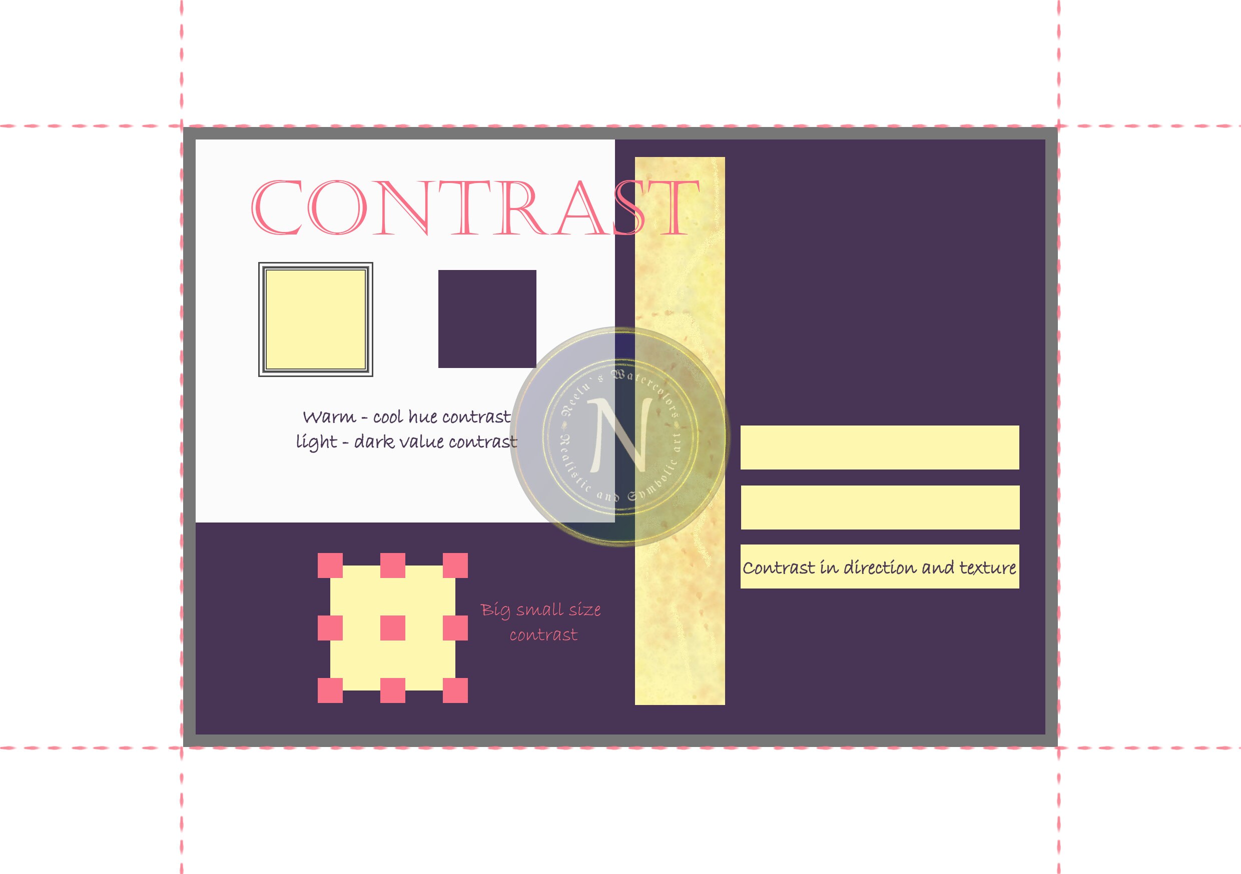 Art Reference Cards Design Principles Contrast 2 Cards - Etsy
