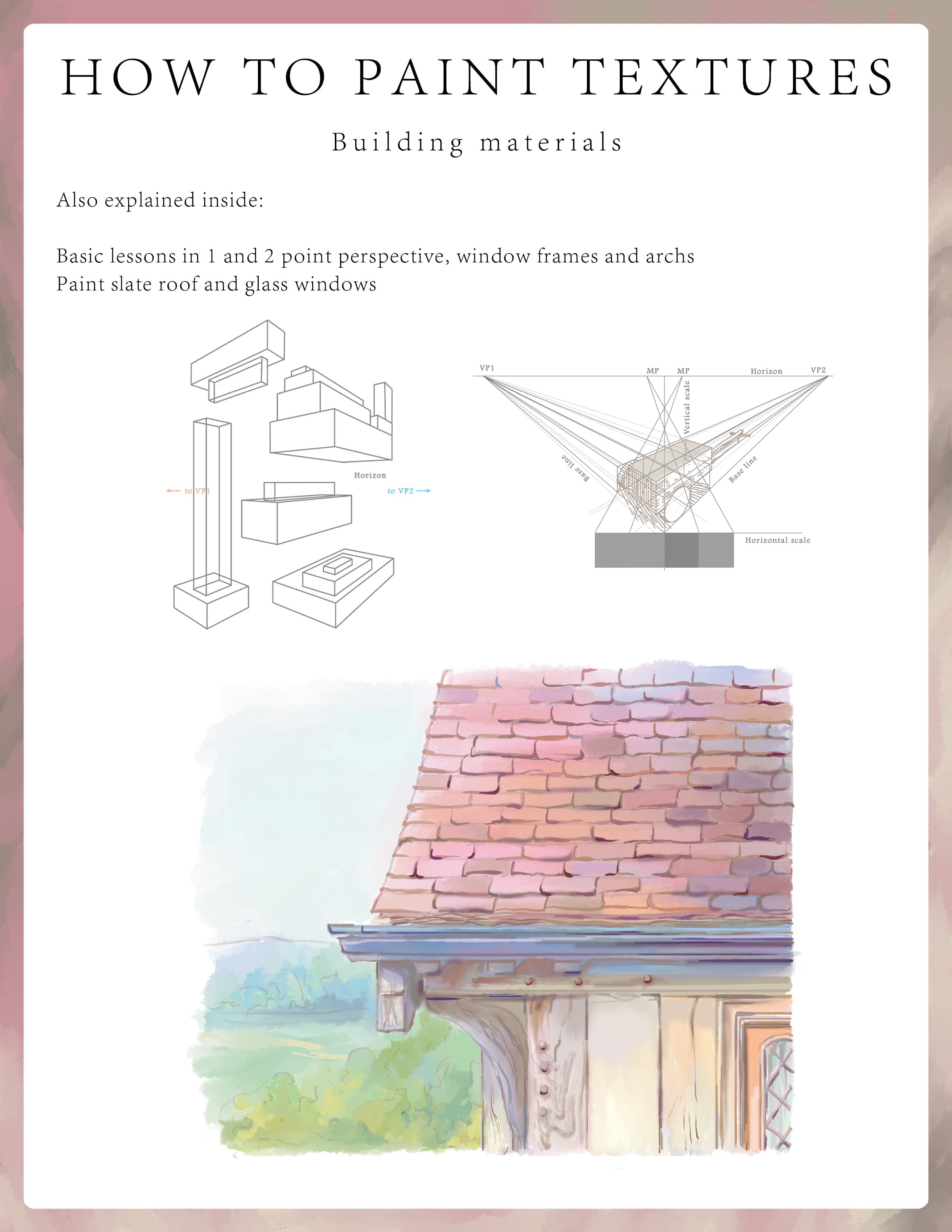 Art Tutorial - Pattern and Texture Course - Building Materials| 32 Page ...