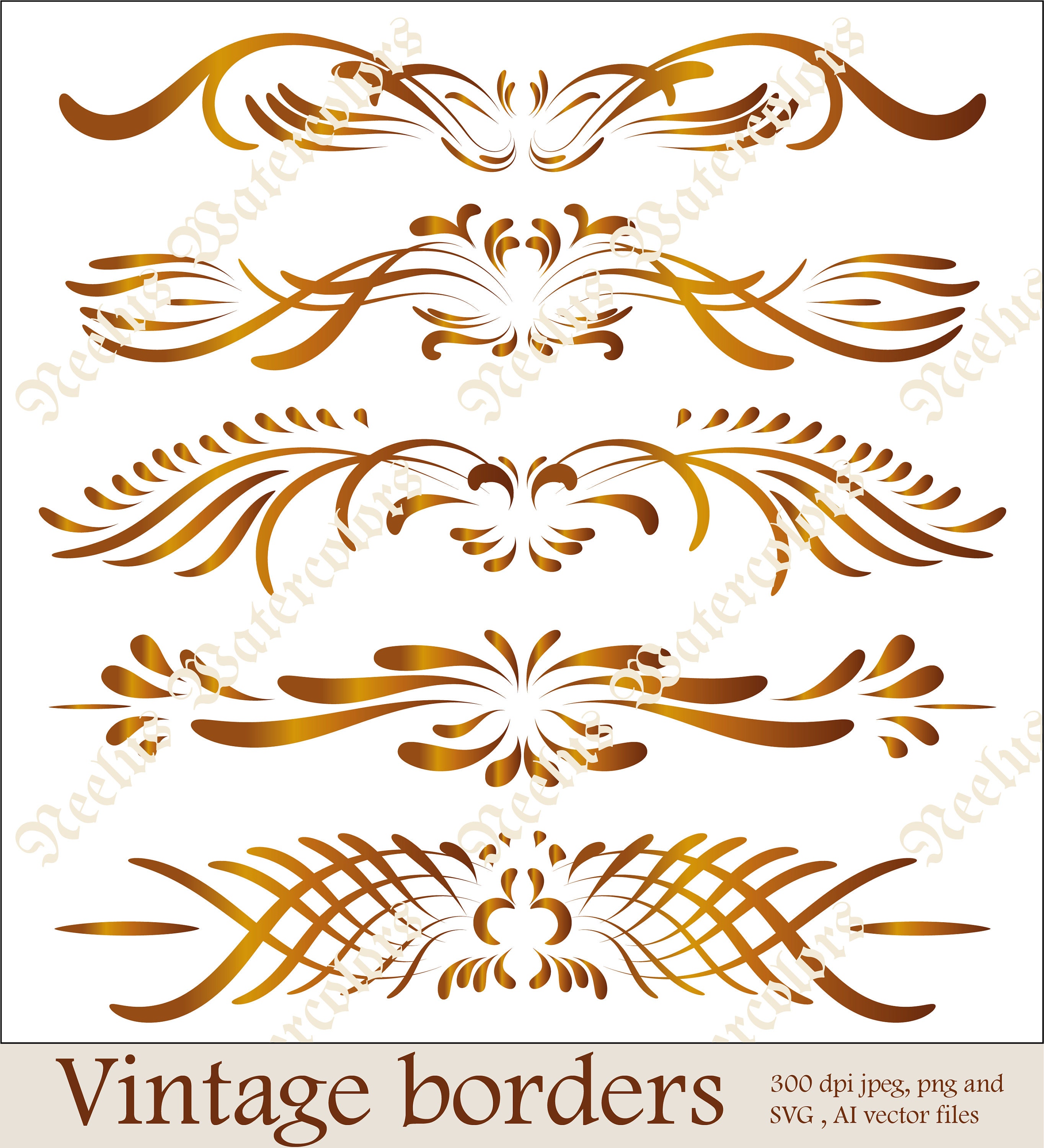 Vintage Circle Border Clip Art