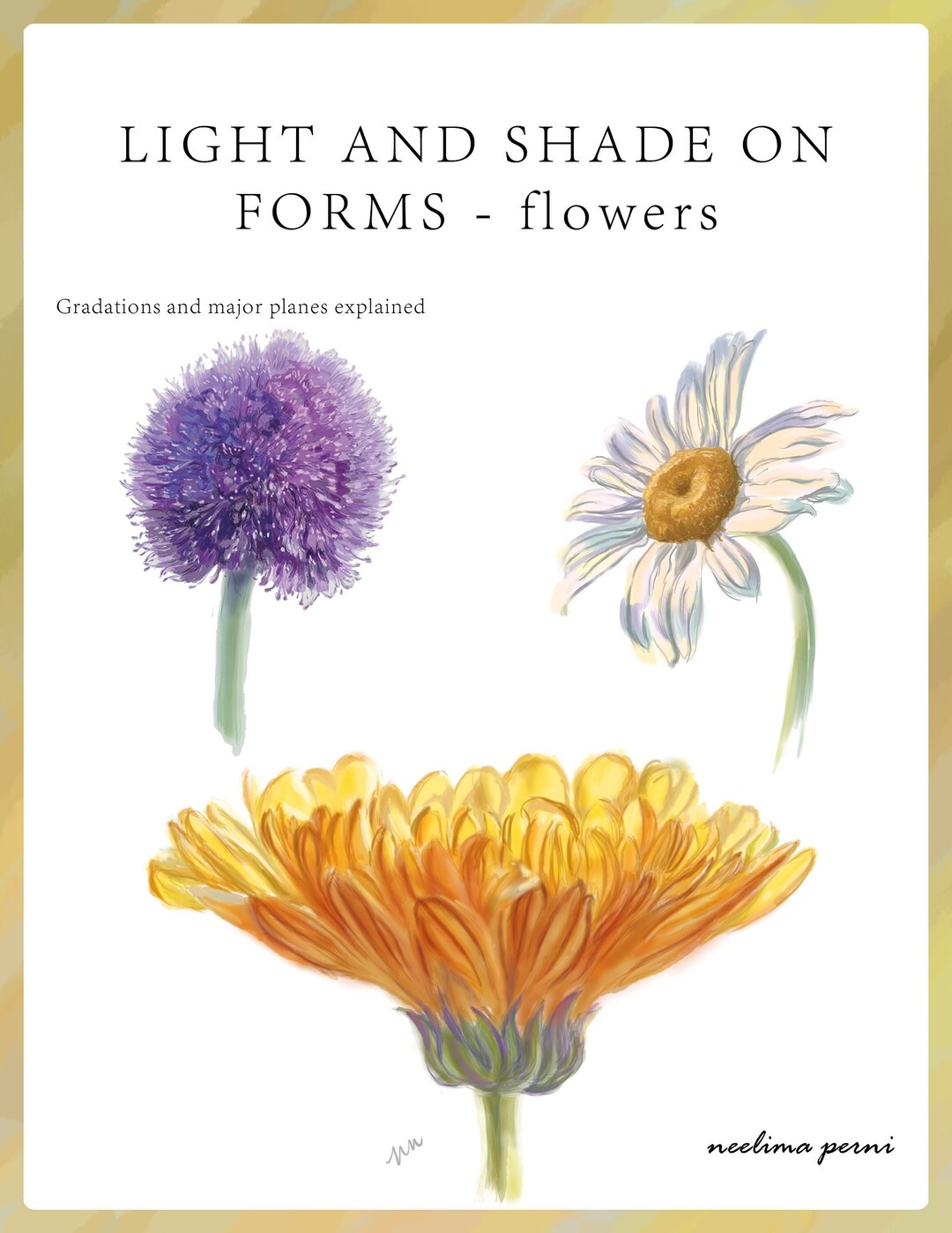 Art Tutorial - Light and Shade on Form - Flowers - | 33 Page Pdf ...