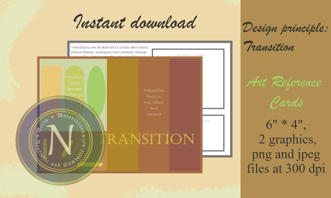 Art Reference Cards | Design Principles |transition |2 Cards Each 6 ...