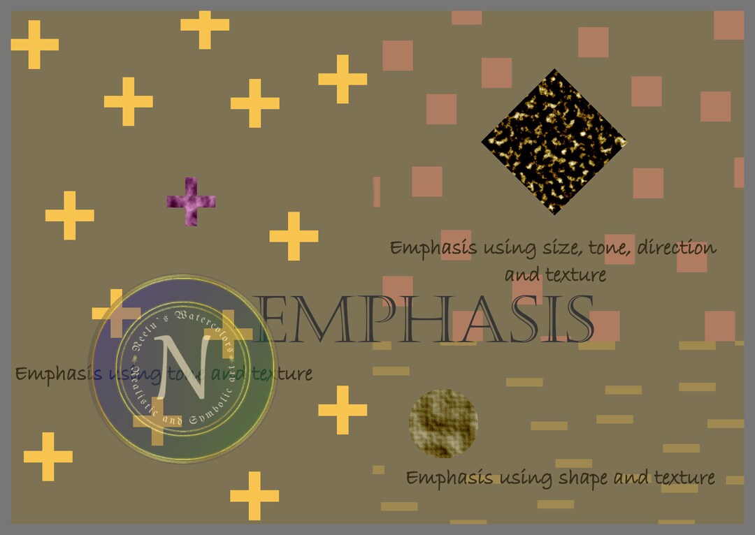 Art Reference Cards | Design Principles | Emphasis |2 Cards Each 6" * 4 ...