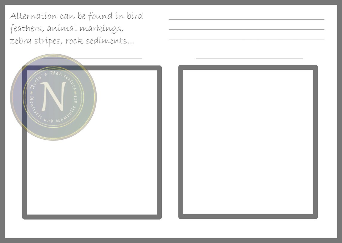 Design Cards | Design Principles | Alternation | 2 Cards Each 6" * 4 ...