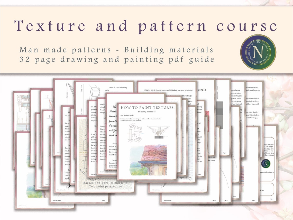 Art Tutorial - Pattern and Texture Course - Building Materials| 32 Page ...