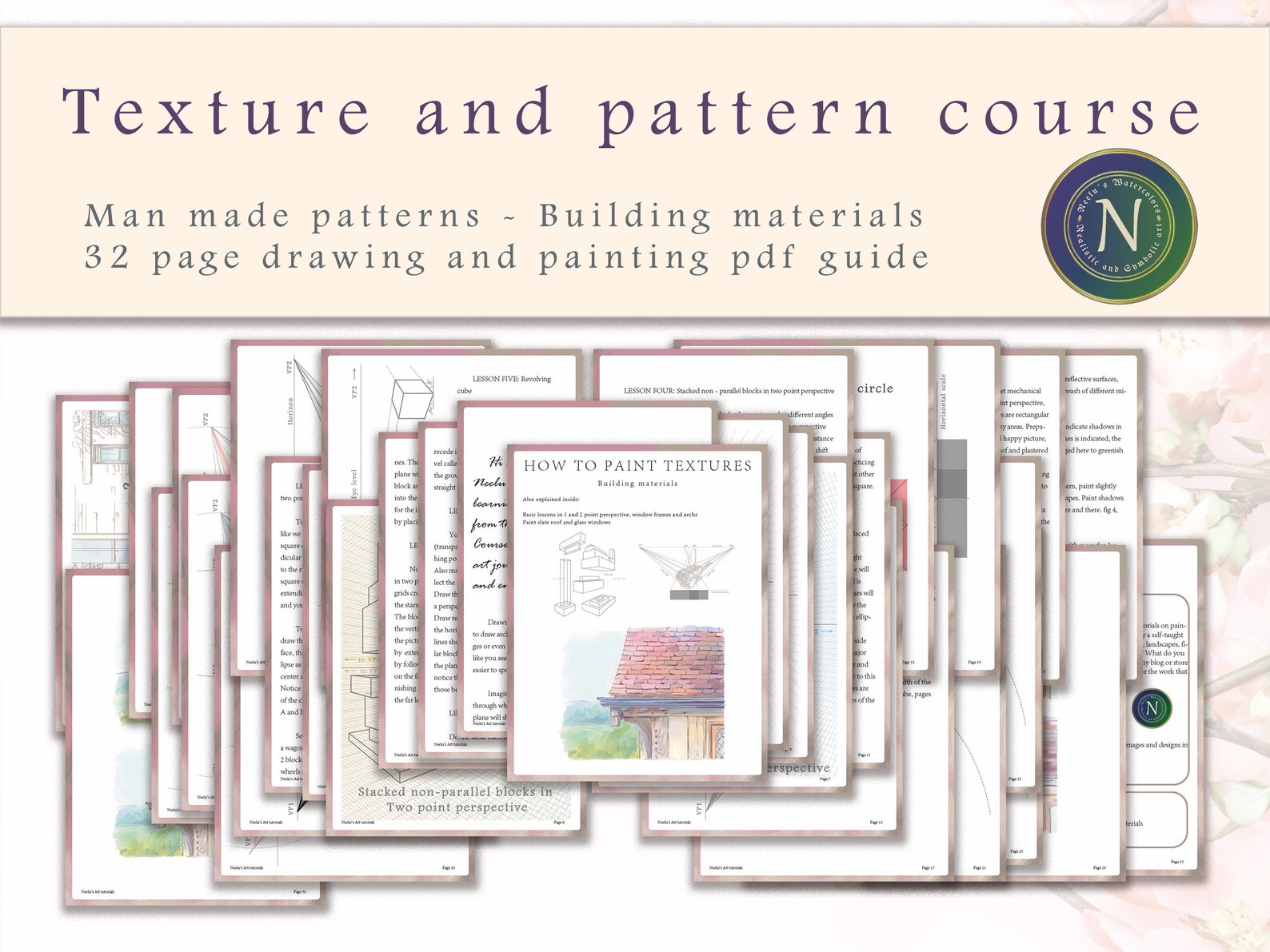 Art Tutorial - Pattern and Texture Course - Building Materials| 32 Page ...