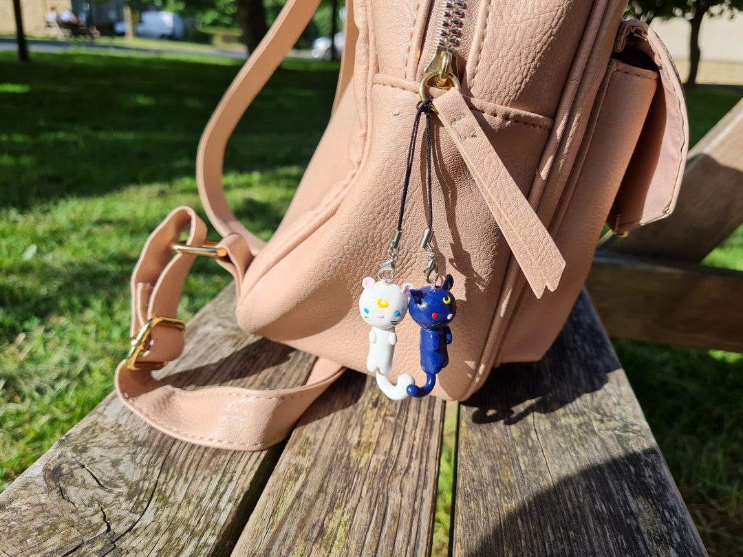 Sailor Moon Cat Luna and Artemis Polymer Clay Charm, Phone Accessory - Etsy