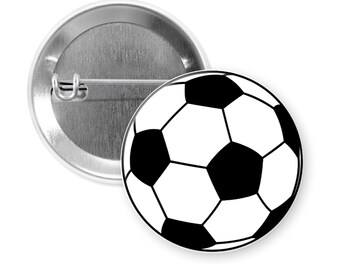 Personalized Custom Soccer Ball Pin Back Button Pin 1.25 Inch With ...