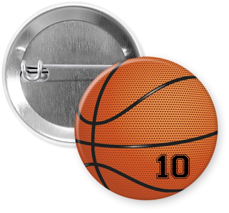 Personalized Custom Basketball Pin Back Button Pin With Jersey - Etsy
